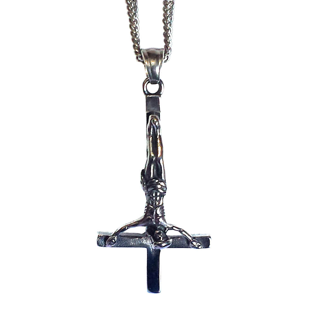 INVERTED CHRIST CROSS - Colgante– Metal Old Skull